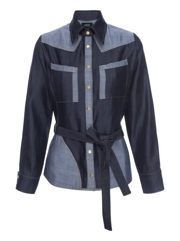 LAHIVE Jagger Denim Jacket - Blue