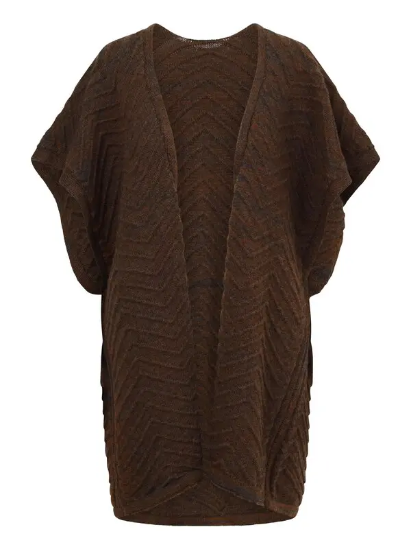 ALPACA APPAREL Sleeveless Cardigan - Brown