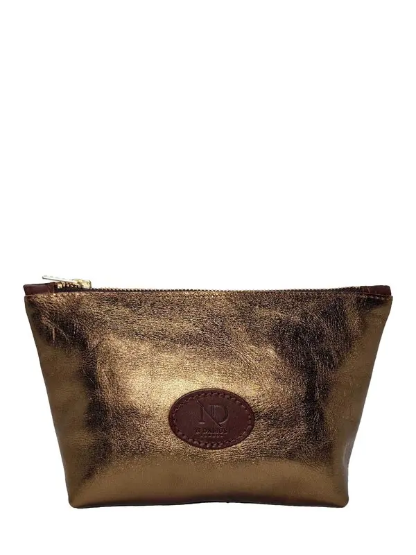 N'DAMUS LONDON Atlantic Bronze Leather Toiletry Case - Gold