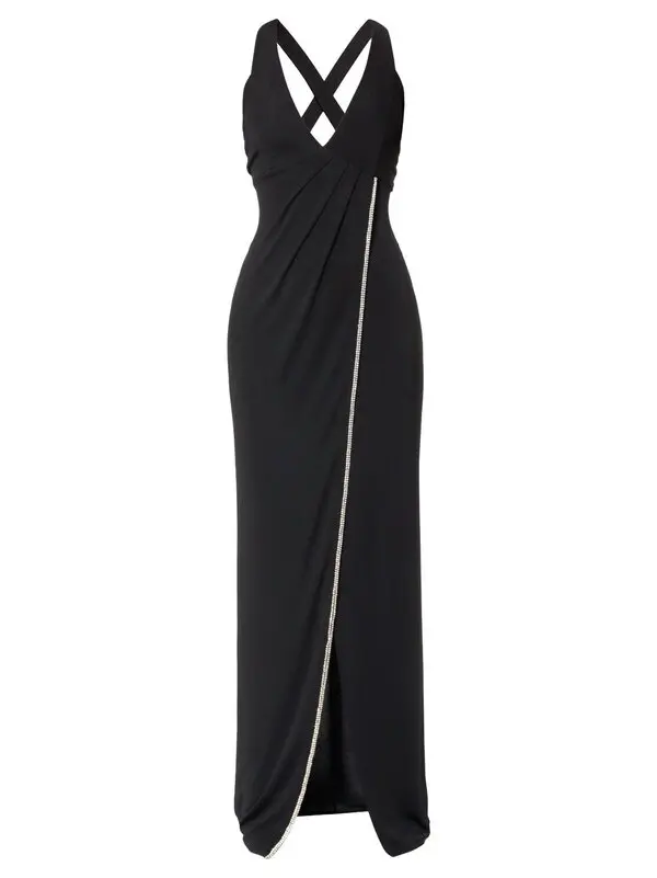 AGGI BY HALEWSKI Carla Night Fall Maxi Dress - Black