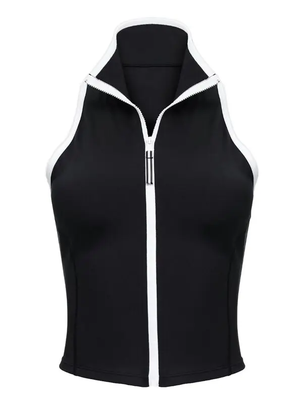 GOLDIE BYRD Zip Front Sport Vest - Black