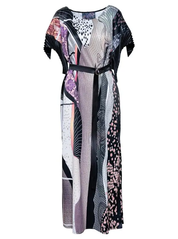 ARTISTA Name Gaia Relaxed Fit Printed Maxi Dress - Black
