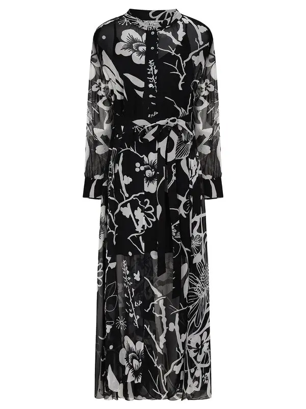 MERCY DELTA Imaginary Paradise Homewood Shirt Dress - Black/white