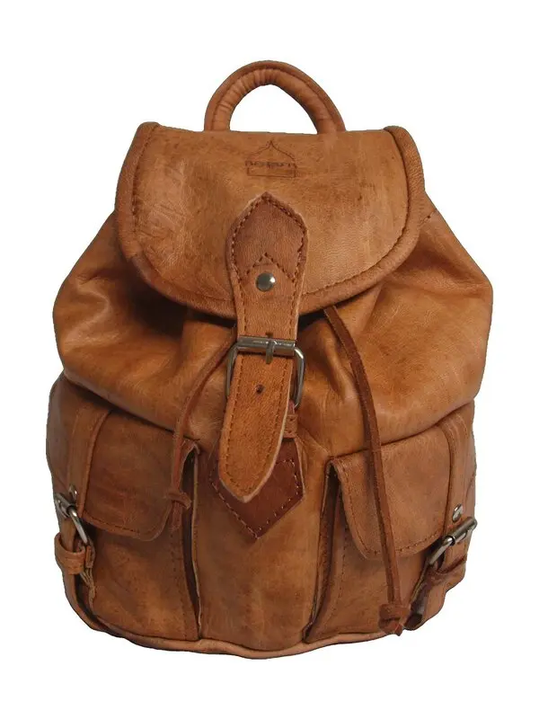 BERBER LEATHER The Larache Small Rucksack - Brown