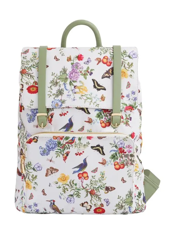 FABLE ENGLAND Alice Garden Large Backpack - Black/green/yellow