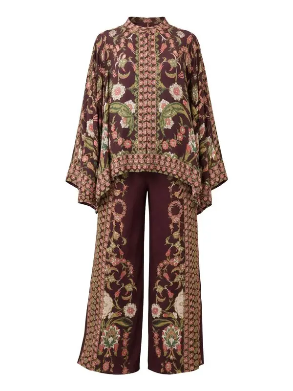 RAISHMA Rhea Floral Print Shirt - Green/pink/white