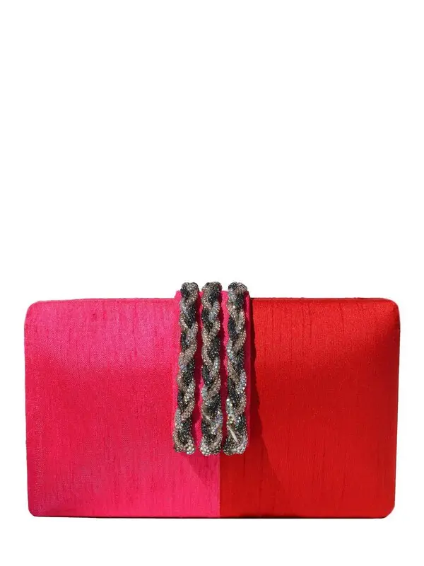 SIMITRI Gulaab Clutch - Pink/red