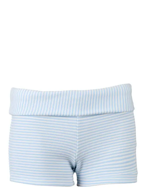 LOVE AND NOSTALGIA Striped Shorts - Blue/white