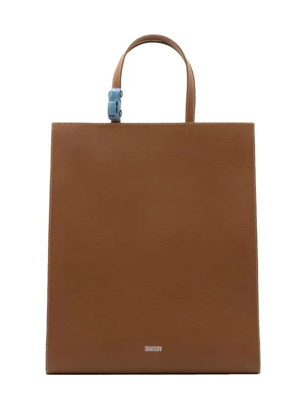 ABSURDE Neutrals Big Stop 16" Laptop Tote Bag - Brown