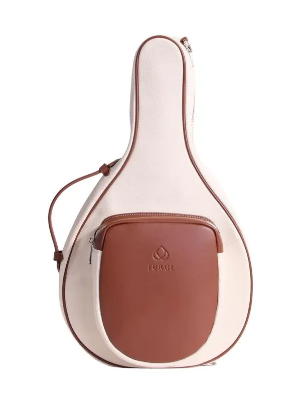 JURGI BRAND Padel Bag – Beige Canvas & Leather - Brown