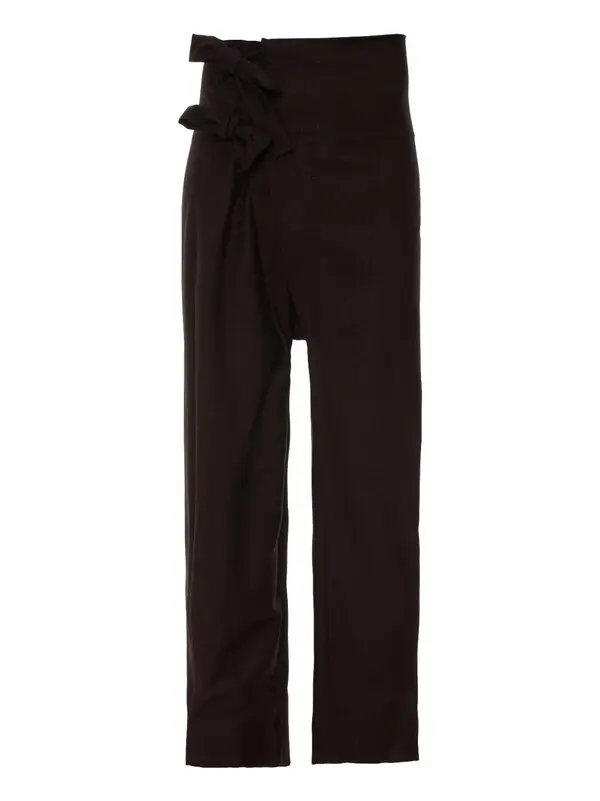 MOE Checkered Wool Relaxed Pants - Red