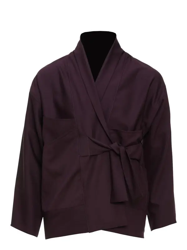 MOE Wool Vest Jacket With Double Pockets - Red