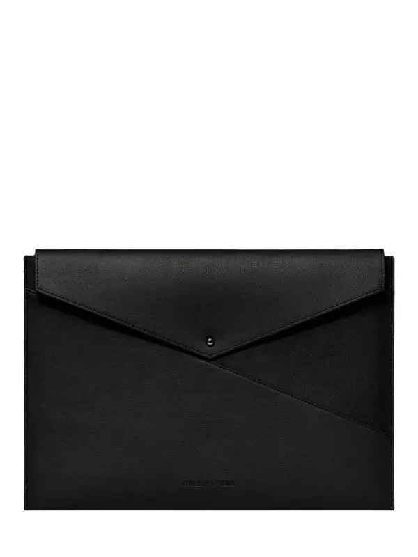 OWLISH STUDIO Envelope Vegan Leather Laptop Sleeve - Black