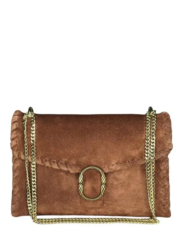 RUJ HERITAGE Suede Shoulder Bag - Brown