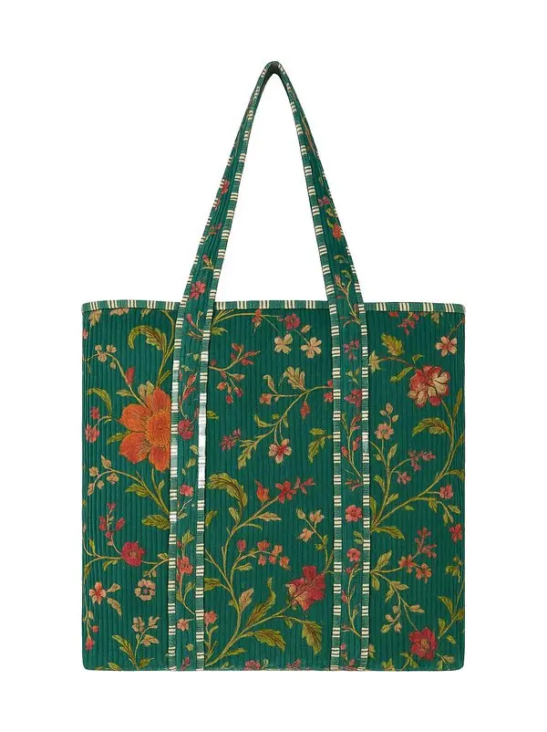 CYC Floral Print Cotton Tote - Green