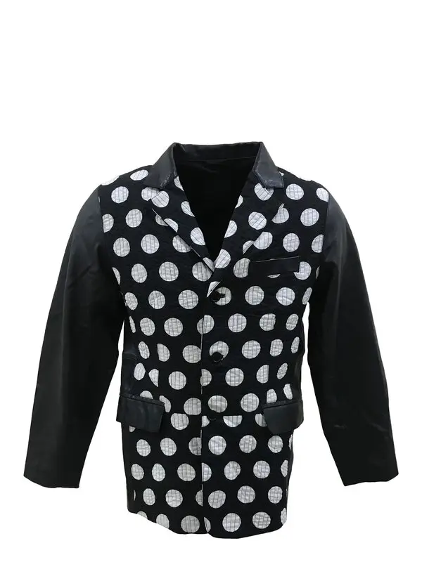 ZASTASTUDIO Polka Dot Leather Blazer - Black