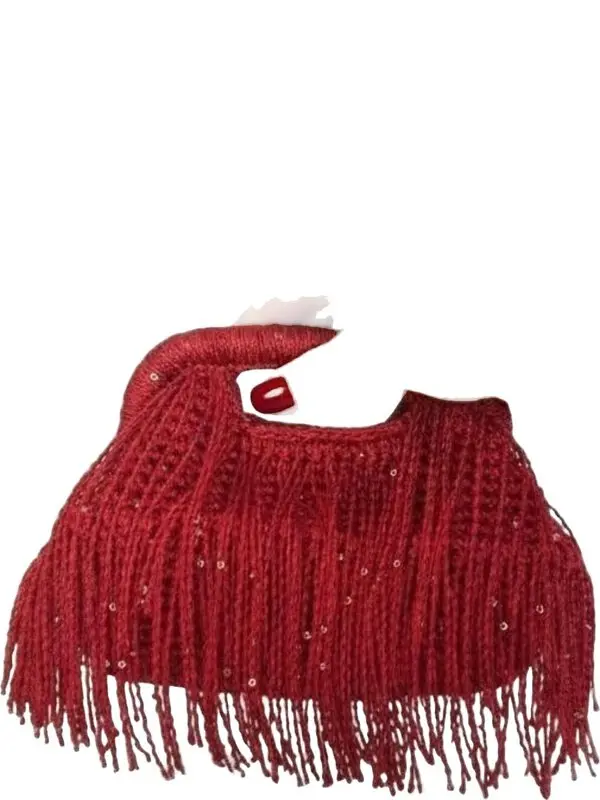 SPRINGMOONATELIER Tassel Bag - Red