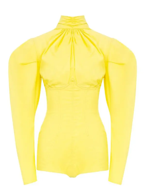 SEROTONINN Corset Bodysuit - Yellow