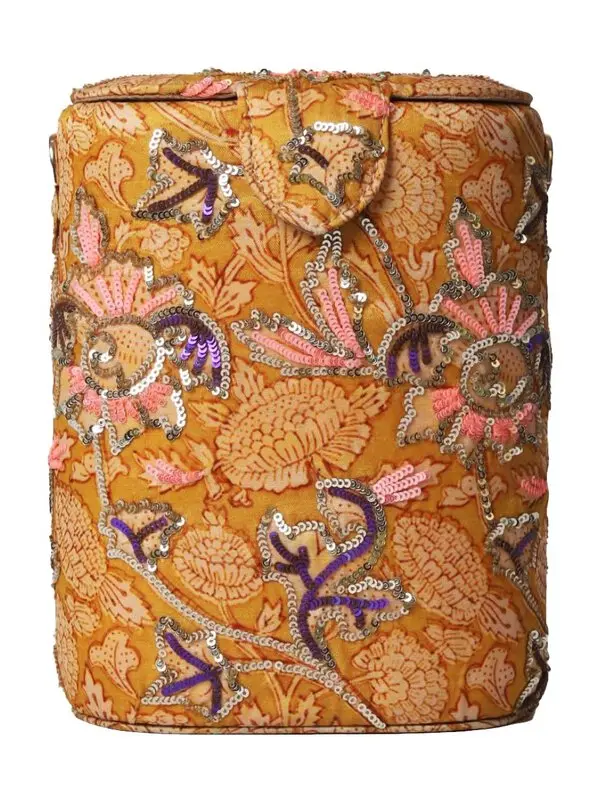 SIMITRI Floral Bucket Bag - Orange