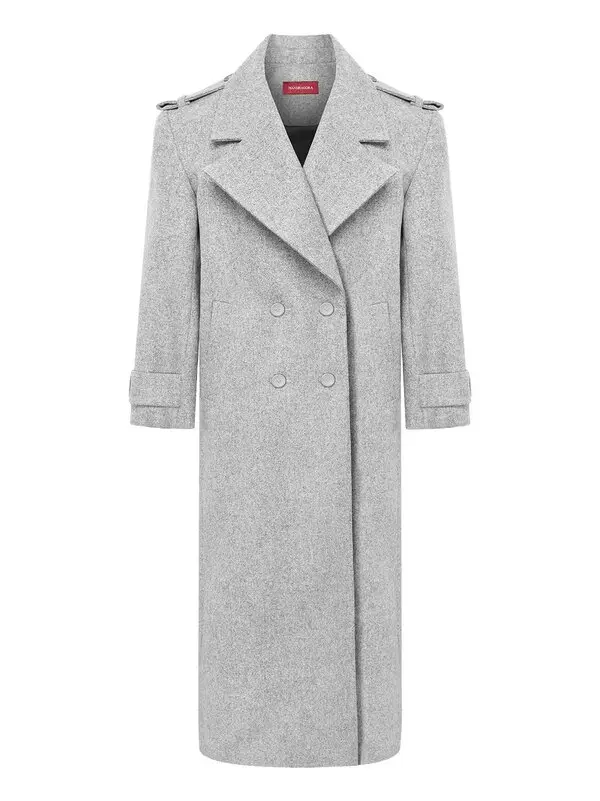 MANDRAGORA Double-breasted Wool Coat - Grey