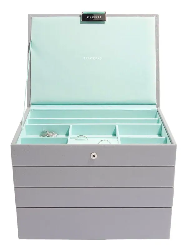 STACKERS Classic Jewelry Box Set Of Four - Grey