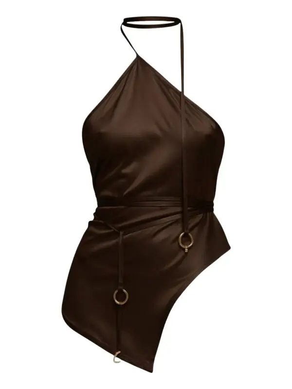 THE ETHOS STUDIO Thalassa Wrap Top - Brown