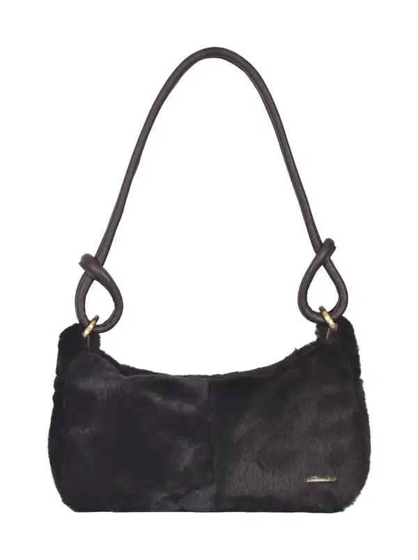 OWEN BARRY Sheepskin Shoulder Bag - Brown