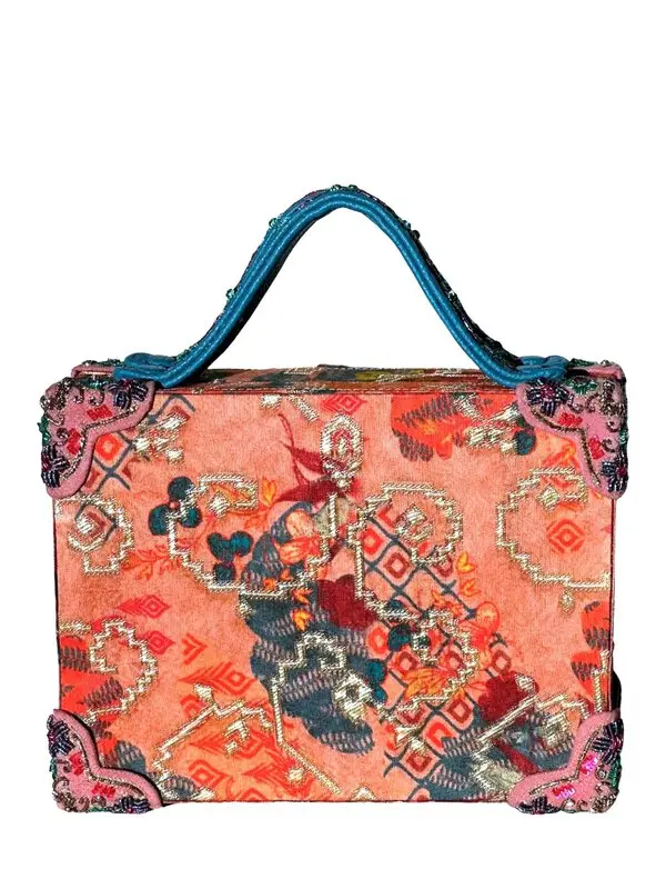 SIMITRI Brocade Briefcase Clutch - Pink