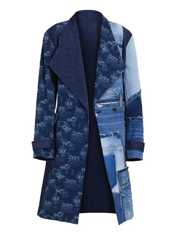 STORY WEAR Denim Laser Trenchcoat - Blue