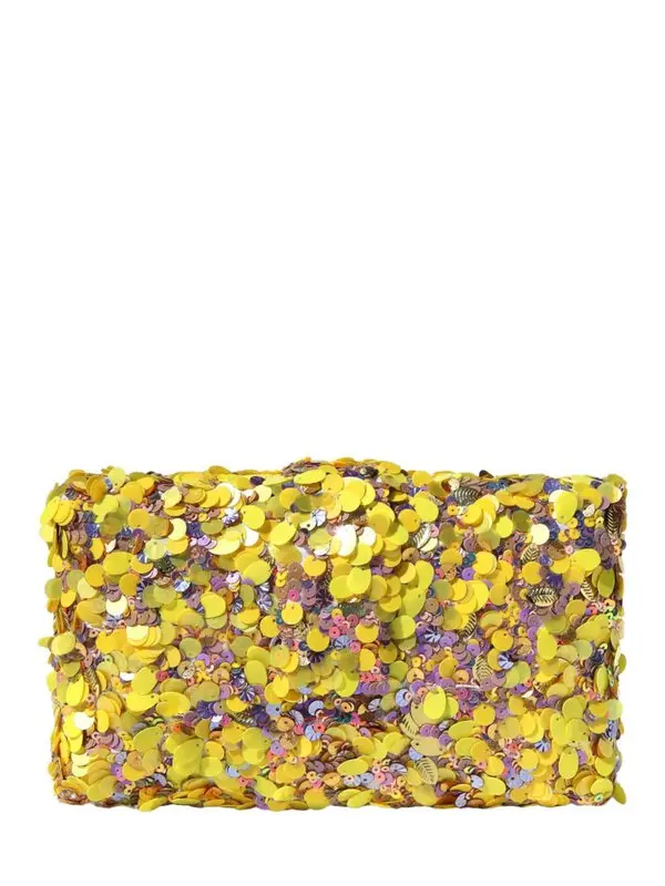 SIMITRI Embellished Clutch - Yellow/silver