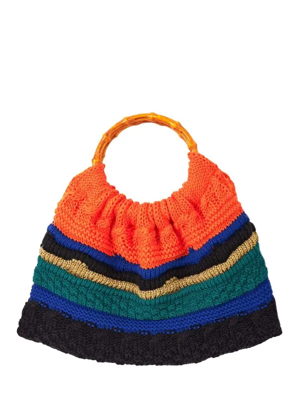 PERALUNA Joi Knitwear Top Handle Bag - Orange