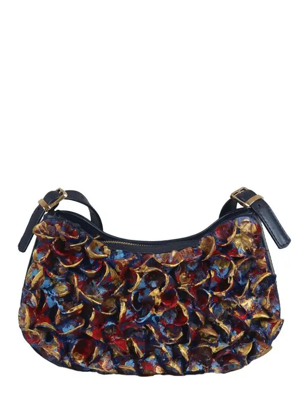 F3ROG BY RANA Starlight Baguette Coral Bag - Blue/red/gold