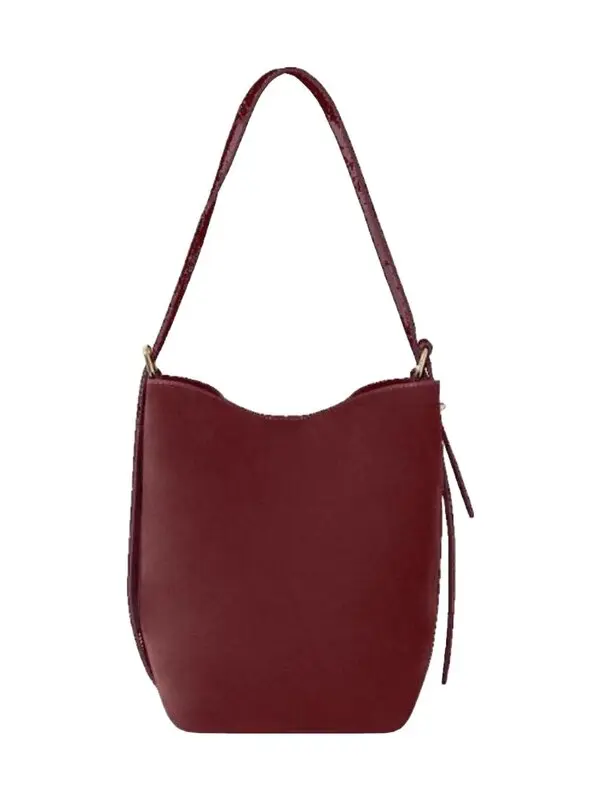 BETSY & FLOSS Melfi Suede Bucket Tote Bag - Red