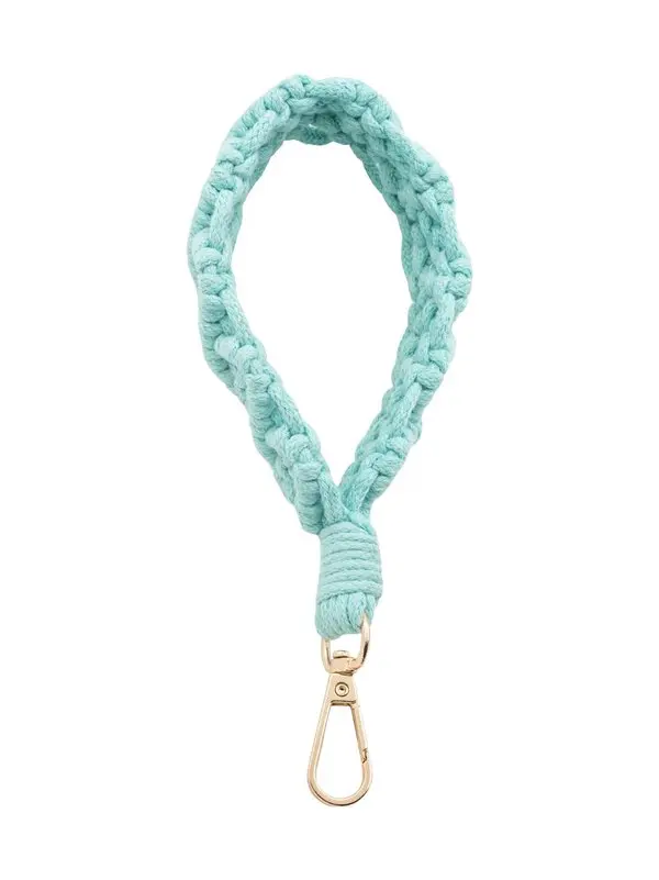 STARFISH PROJECT Fresh Mint Macramé Wrist Strap For Phone, Keys, Bags - Blue