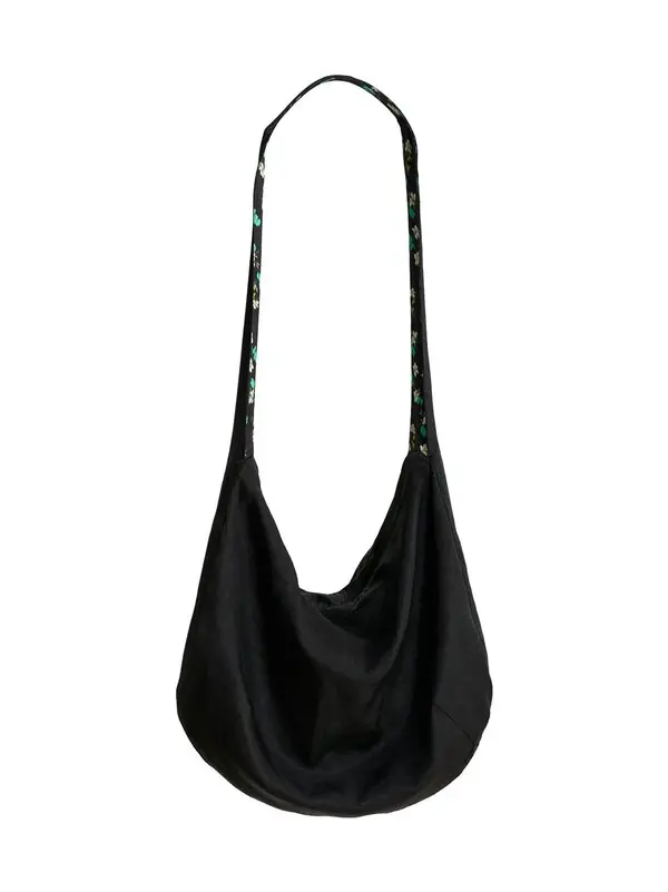 LOST PATTERN Beach Blossom Hobo Crossbody Bag - Black
