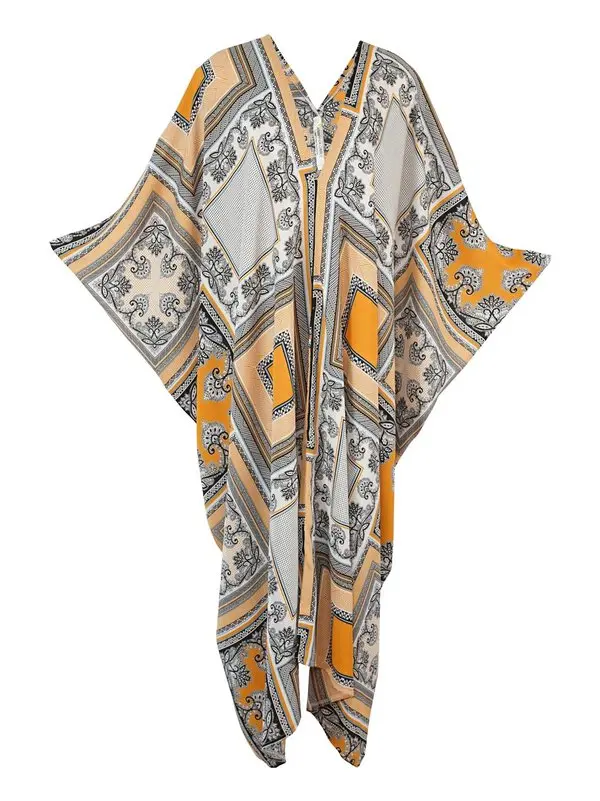 JENNAFER GRACE Eliza Printed Caftan - Pink
