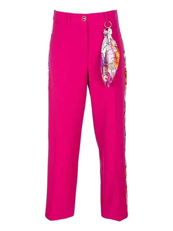 LALIPOP DESIGN Wide-leg Cropped Pants - Pink