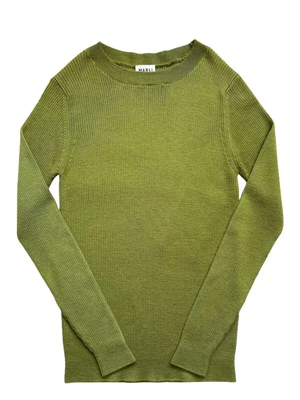 MABLI Seilio Skinny Rib Top - Green