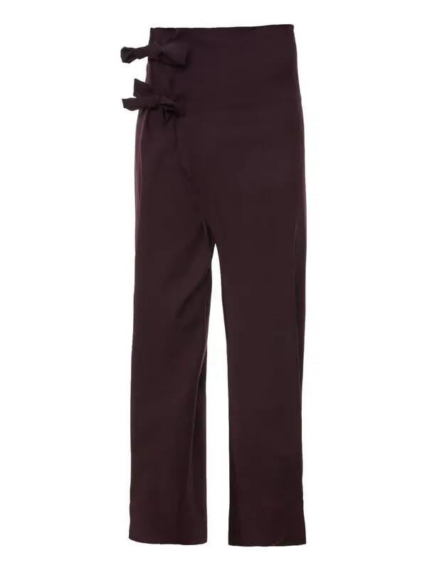 MOE Relaxed Fit Wool Pants - Red