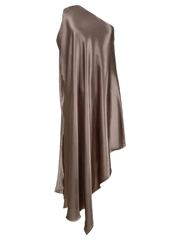 SASHA LA MER Beatrice Silk Dress - Brown