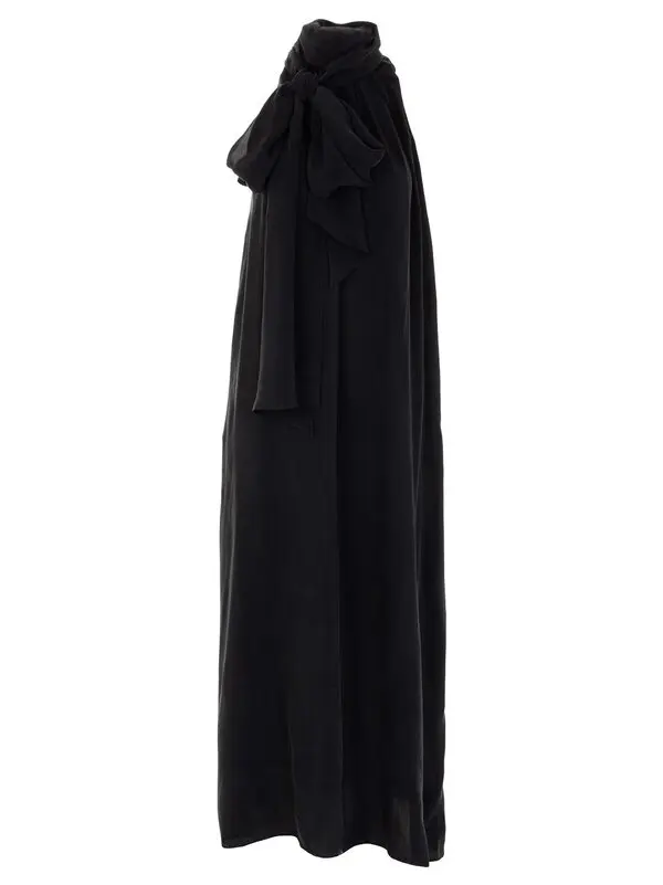 ZAMSEE Scarf Detail Maxi Dress - Black