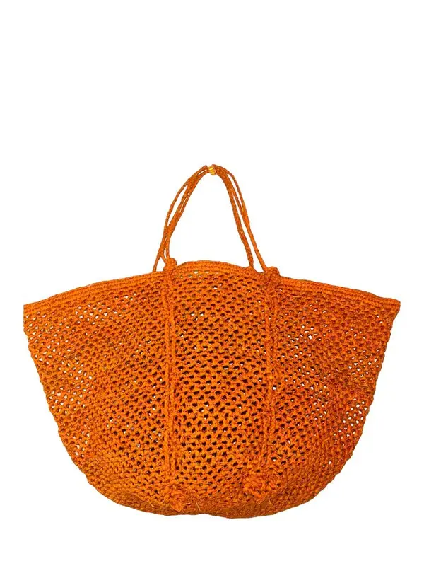 ZANATANY CONCEPTS Sinah Woven Tote Bag - Orange