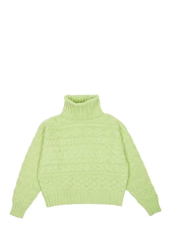 GIGI KNITWEAR Cable Knit Sweater - Green