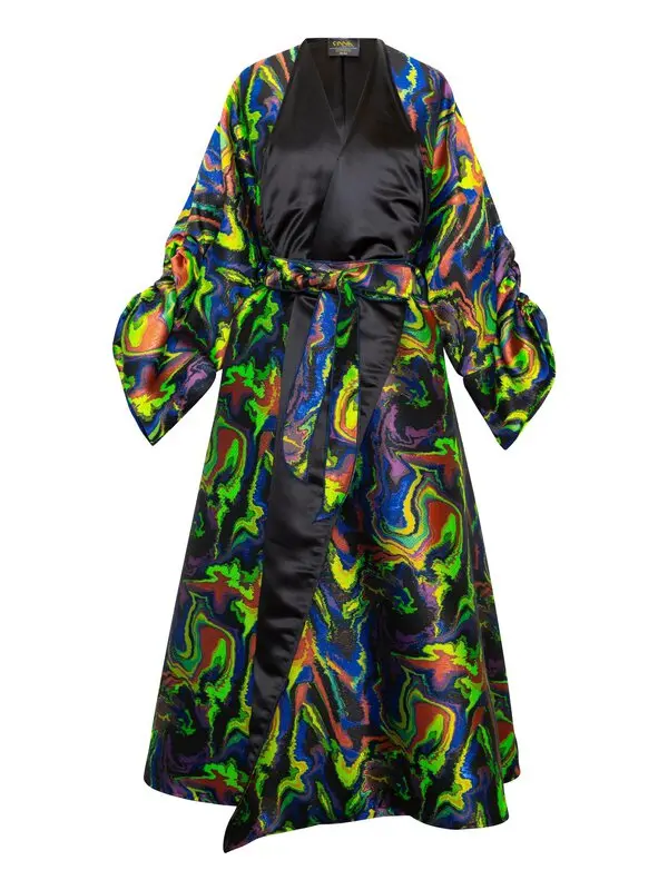 BYVINNIK Parisian Coat - Orange/gold/blue