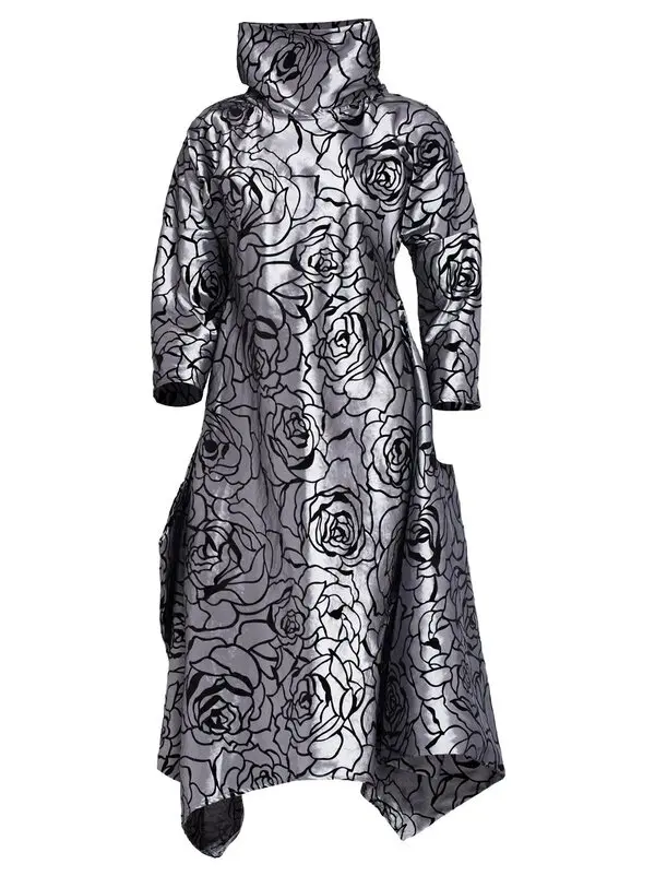 BIANCA POPP Flowery Taffeta Dress - Silver