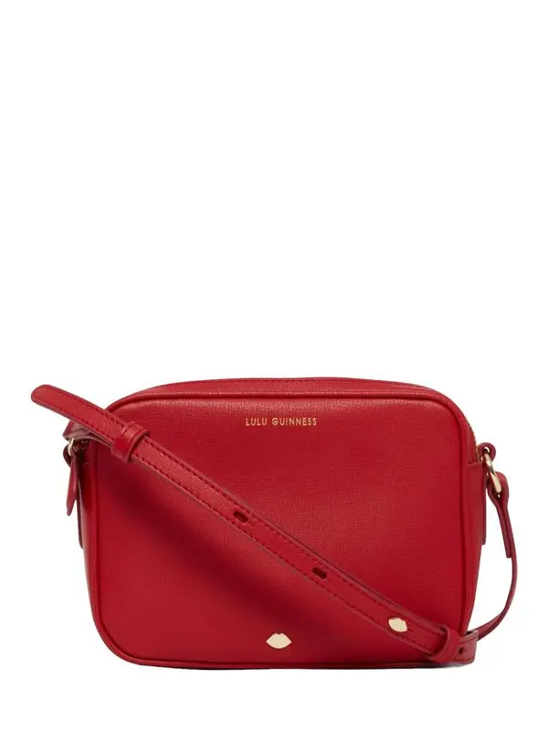 Lulu Guinness Leather Cole Crossbody Bag - Red