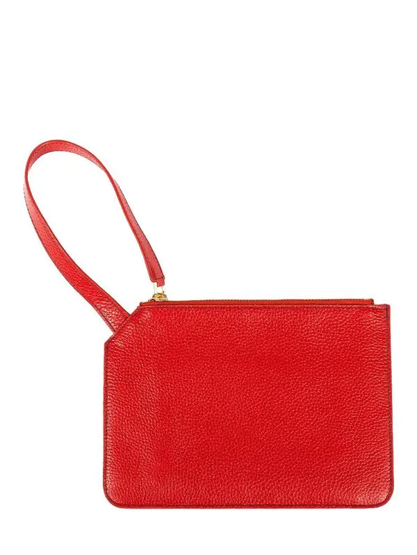 SJW BAGS LONDON Marissa Leather Wristlet - Red