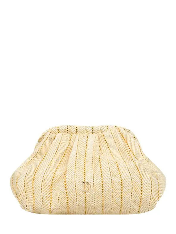 D’lueur Atelier Dora Woven Clutch - Gold