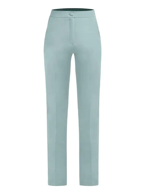 TIA DORRAINE Straight-leg Slim Trousers - Blue