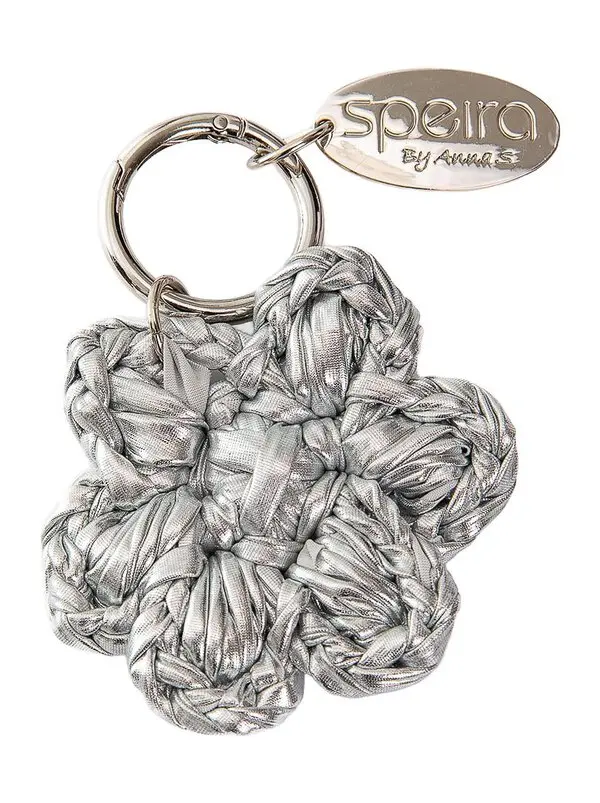 SPEIRA Large Flower Bag Charm - Silver